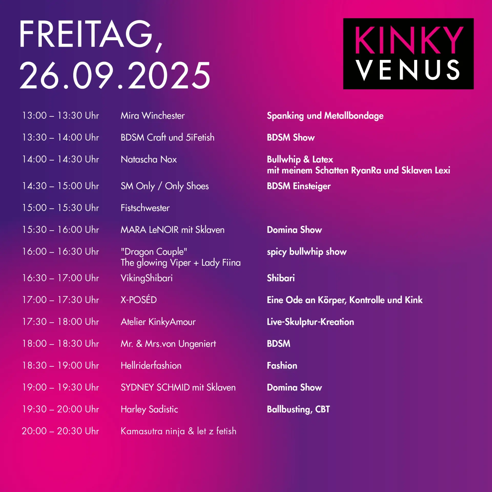 VENUS Programm 2024 - VENUS Berlin